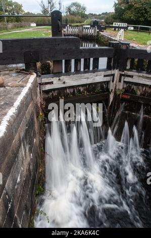 Closed Lock Gates Leeds Liverpool Canal North Yorkshire UK Stock Photo ...