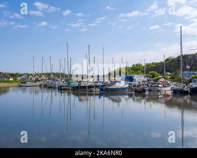 Boats at Uphill, North Somerset, England Stock Photo - Alamy