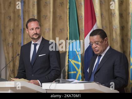 Addis Ababa, Ethiopia 20171107. President Mulatu Teshome and Crown ...