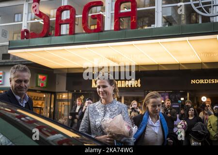 Oslo, Norway 20181122. Princess Märtha Louise on the way out of Saga ...