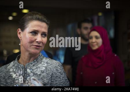 Oslo, Norway 20181122. Princess Märtha Louise on the way out of Saga ...