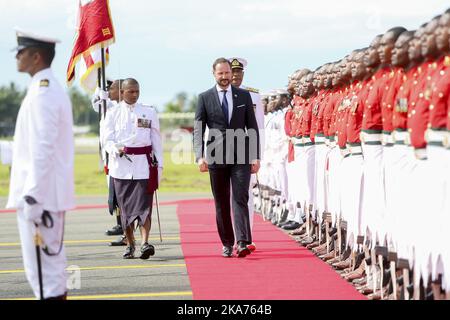 Suva, Fiji 20190408. Crown Prince Haakon together with Chief of Defense ...