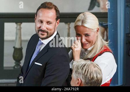 Asker, Norway 20200905. Crown Prince Haakon, Princess Ingrid Alexandra ...
