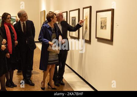 Oslo 20211104. Prime Minister Jonas Gahr StÃ¸re with his wife Marit ...