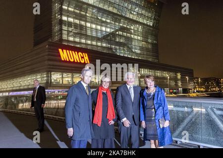 Oslo 20211104. Prime Minister Jonas Gahr StÃ¸re with his wife Marit ...