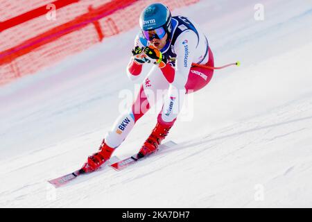 Niels Hintermann from Switzerland is in action during AUDI FIS Ski ...