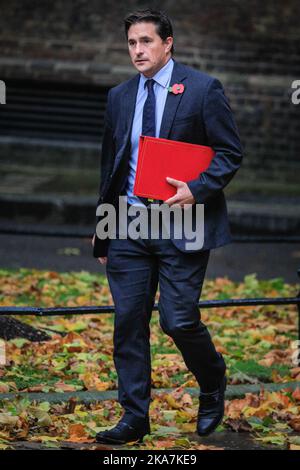 Johnny Mercer in Downing Street, London after Rishi Sunak has been ...