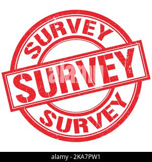 SURVEY text written on red rectangle stamp sign Stock Photo - Alamy
