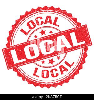 LOCAL, text written on red rectangle stamp sign Stock Photo - Alamy