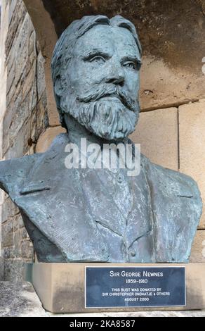 Bust of Sir George Newnes 1st baronet ,1851-1910, at the Town Hall ...