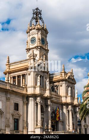 Valencia historic town hall famous building Stock Photo - Alamy