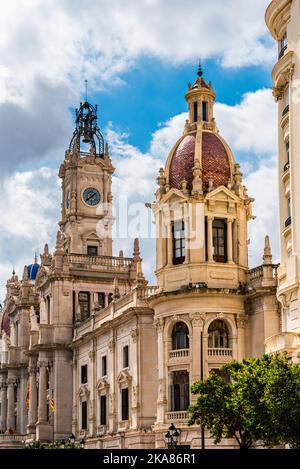 Valencia historic town hall famous building Stock Photo - Alamy