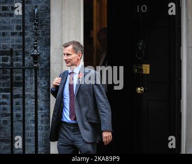 Tory Chancellor of the Exchequer Jeremy Hunt talking on BBC news ...