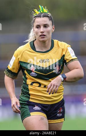 Maria Graf of Brazil during the Women's Rugby League World Cup 2021 ...