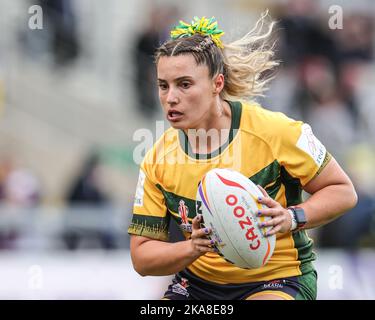 Maria Graf of Brazil during the Women's Rugby League World Cup 2021 ...
