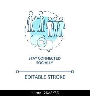Stay connected turquoise concept icon Stock Vector Image & Art - Alamy