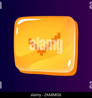 Tick glossy ui button with pixelated color icon Stock Vector Image & Art - Alamy