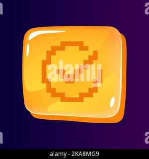 Tick in circle glossy ui button with pixelated color icon Stock Vector Image & Art - Alamy