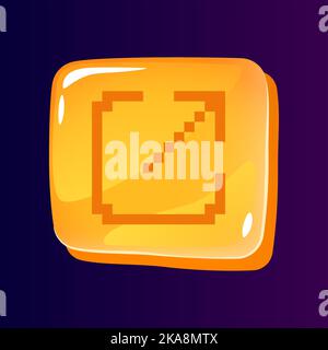 Size expand glossy ui button with linear icon Stock Vector Image & Art - Alamy