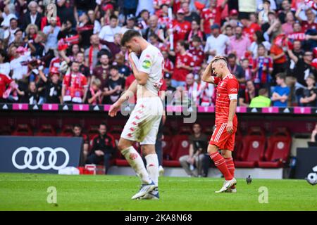 Joshua Kimmich of FC Bayern Muenchen celebrates after the match VFB ...
