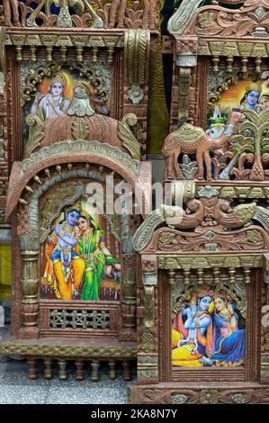 Lord Krishna and Radha, Hindu God Krishna and Radha idol made out of ...