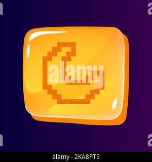 Night mode glossy ui button with linear icon Stock Vector Image & Art - Alamy