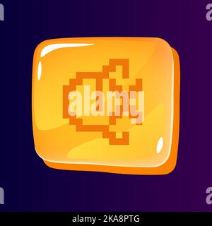 Turn off signals glossy ui button with linear icon Stock Vector Image & Art - Alamy
