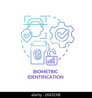 Validation and verification blue gradient concept icon Stock Vector ...
