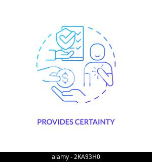 Certainty blue gradient concept icon Stock Vector Image & Art - Alamy
