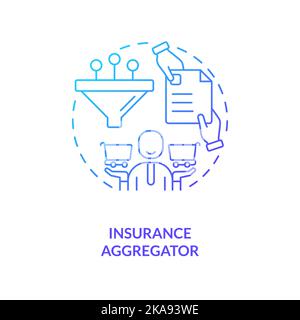 Aggregator blue gradient concept icon Stock Vector Image & Art - Alamy