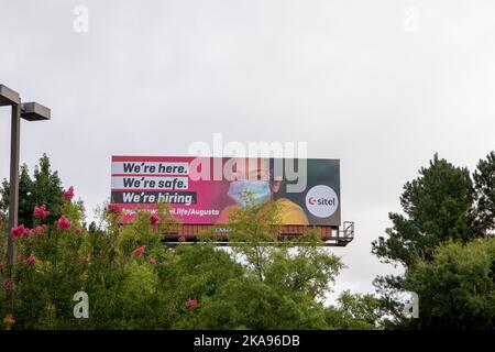 Augusta, Ga USA - 07 19 21: Chuck E Cheeses retail pizza restaurant ...
