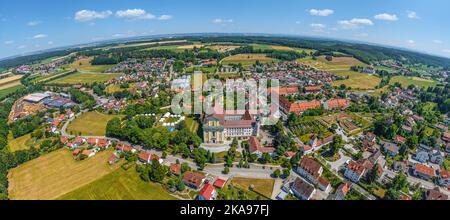 The idyllic village of Rot on the Rot from above Stock Photo - Alamy