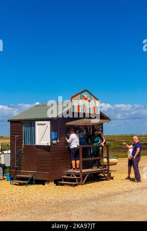 The Crab Hut selling fresh sea food on the flat salt marshes at ...