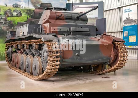 Panzer II, German Panzer Tank at Bovington Tank Museum, Dorset, Britain ...