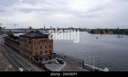 View of Fotografiska Museum from Fjällgatan viewpoint, located in the ...
