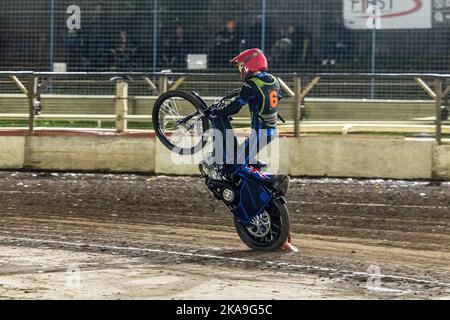 Ashton Boughen - Mildenhall Fen Tigers speedway rider. Portrait Stock ...