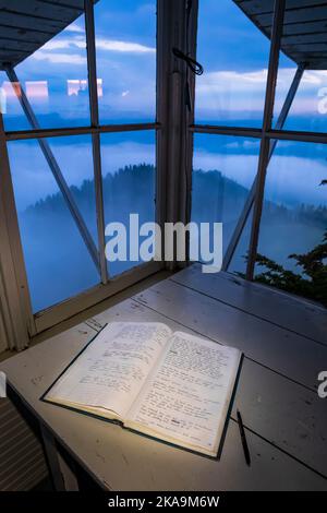 Visitor register for making comments about the experience on Evergreen ...