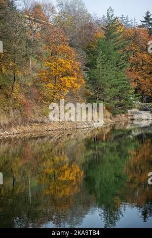 Water reservoir Klinger in Stiavnica Mountains, Slovak republic ...