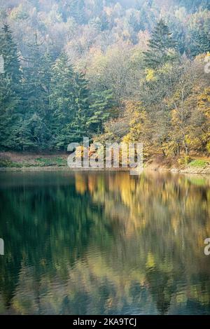 Water reservoir Klinger in Stiavnica Mountains, Slovak republic ...