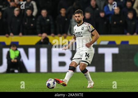 Tommy Smith #14 of Middlesbrough during the Sky Bet Championship match ...