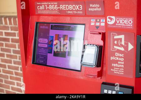A Redbox dvd movie rental vending machine kiosk Stock Photo - Alamy