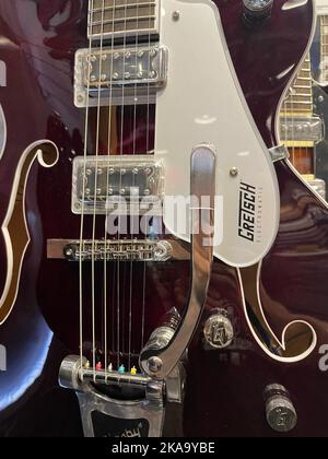 Augusta, Ga USA - 04 18 22: Guitar Center retail store Fender Strat ...
