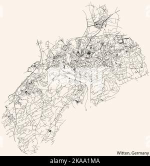 Street roads map of WITTEN, GERMANY Stock Vector Image & Art - Alamy