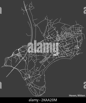 Street roads map of the HEVEN MUNICIPALITY, WITTEN Stock Vector Image ...