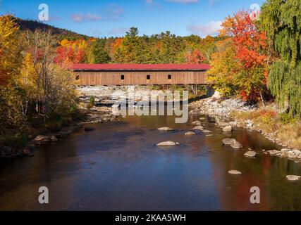 Jay covered bridge in the Adirondack Mountain town of Jay New York ...