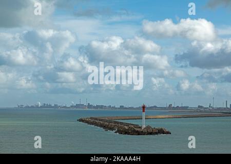 Harbour entrance, clouds, Dunkerque, France, Europe Stock Photo - Alamy