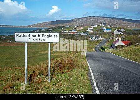 The Village, Am Baile, on the Isle of Eriskay, Outer Hebrides, Scotland ...