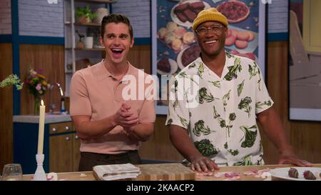 EASY-BAKE BATTLE, from left: contestant chefs Stephanie Ogunbayo, Eman ...