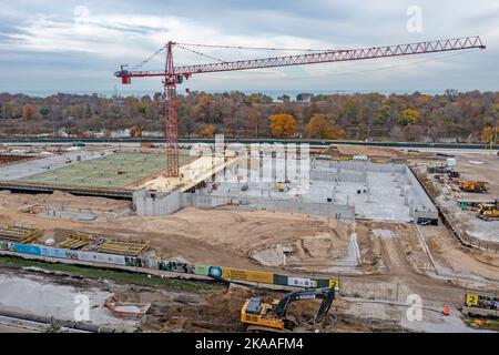 Chicago, Illinois - Construction of the Barack Obama Presidential ...