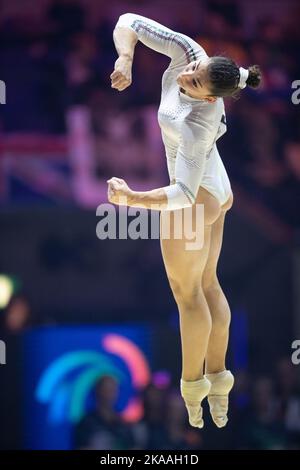 November 1, 2022, Liverpool, UK: MANILA ESPOSITO competes on the floor ...